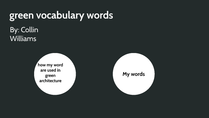 green vocabulary by Collin williams on Prezi