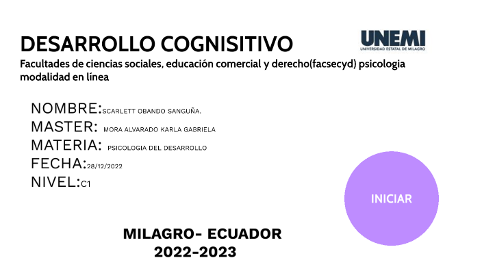 DESARROLLO COGNISITIVO by scarlett Obando on Prezi