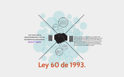 Ley 60 de 1993. Ley marco de la descentralización y de las t by Sandra ...