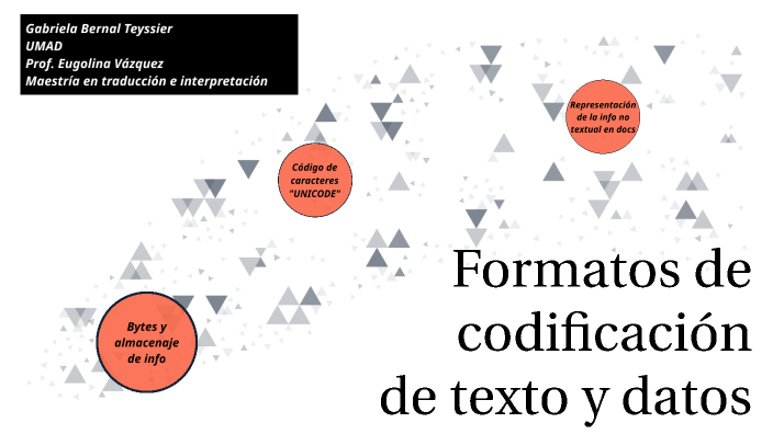 Formatos de codificacion de texto y datos by Gaby Teyssier on Prezi