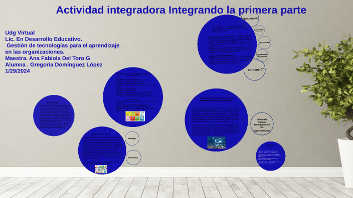 Actividad Integradora Integrando la Primera parte by Gregoria DLopez on ...