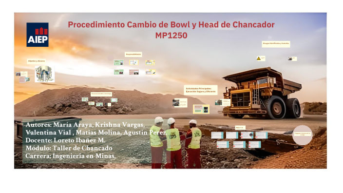 Procedimiento Cambio de Bowl y Head de Chancador MP1250 by Maria Araya ...
