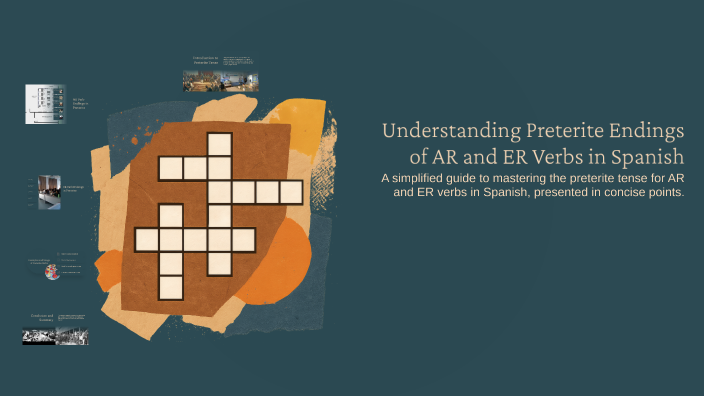 Understanding Preterite Endings of AR and ER Verbs in Spanish by Addie ...