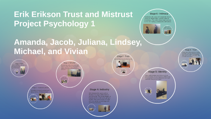 Erik Erikson Trust and Mistrust Project Psychology 1 by Vivian Vavrinek ...