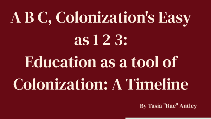 Timeline of Educational Colonialism by Tasia Antley on Prezi