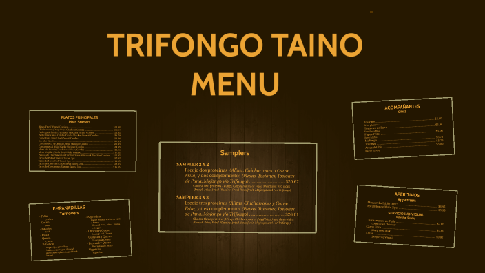 TRIFONGO TAINO MENU by Cristina Ritex on Prezi