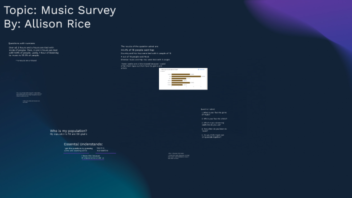 Music Survey by ALLISON RICE on Prezi