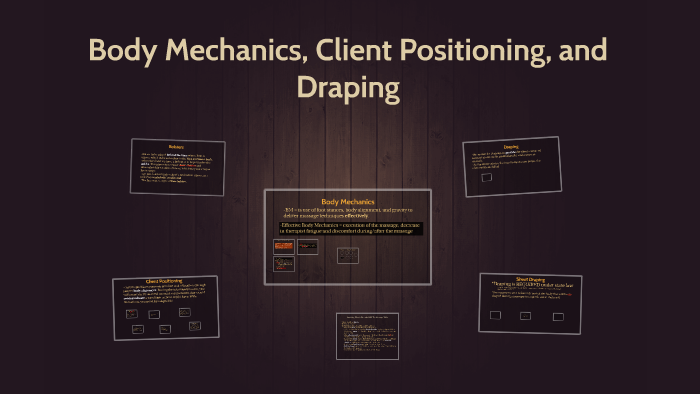 Chapter 7: Body Mechanics, Client Positioning, and Draping by erika ...