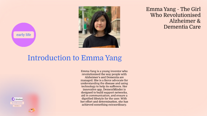 Emma Yang - The Girl Who Revolutionised Alzheimer & Dementia Care by ...