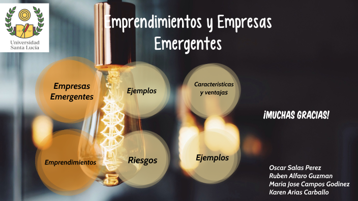 Emprendimientos y Empresas Emergentes by Yaco Vega on Prezi