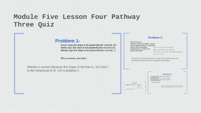 Module Five Lesson Four Pathway Three Quiz by Brianna Aguilar Orozco on ...