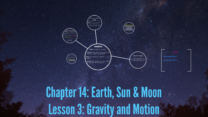 Chapter 14: Earth, Sun & Moon: Lesson 3 - Gravity and Motion by Teresa ...