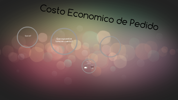 Costo Economico de Pedido by Cesar Eduardo Rodriguez Bonilla on Prezi