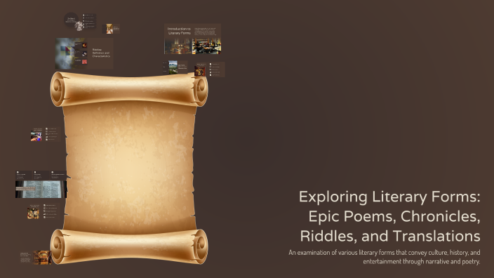 Exploring Literary Forms: Epic Poems, Chronicles, Riddles, and ...