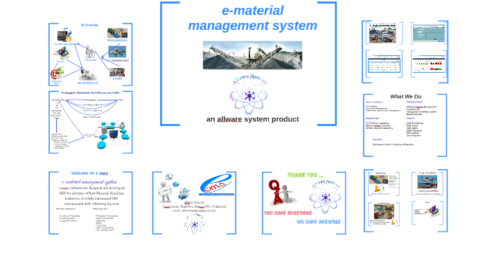 e-material management system by allware systems on Prezi