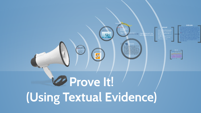 State, PROVE and Explain (Using Textual Evidence) by Melina Ridley on Prezi
