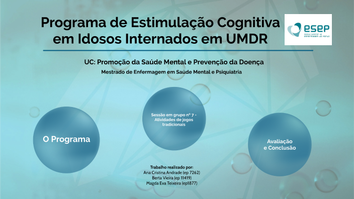 Programa de Estimulação Cognitiva em Idosos Internados em Unidades de ...