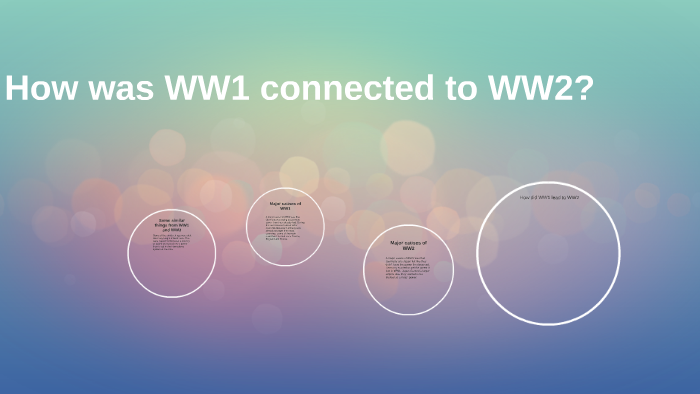 How was WW1 connected to WW2? by Tristan Schmidt on Prezi