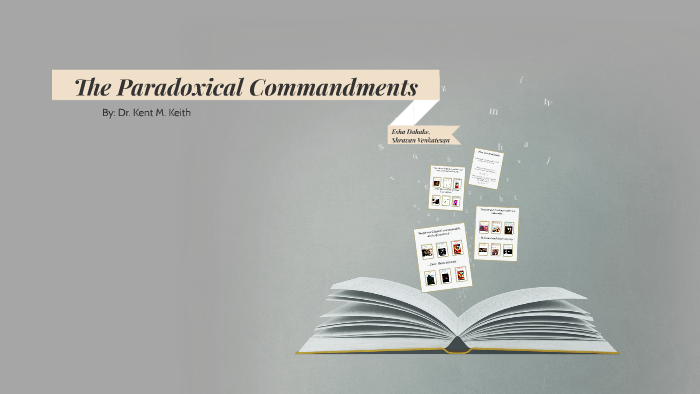 The Paradoxical Commandments by Bob Bob on Prezi