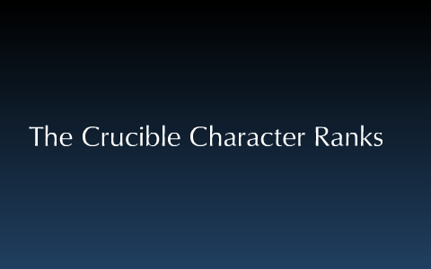 The Crucible Character Ranks by Cassandra Cortese on Prezi
