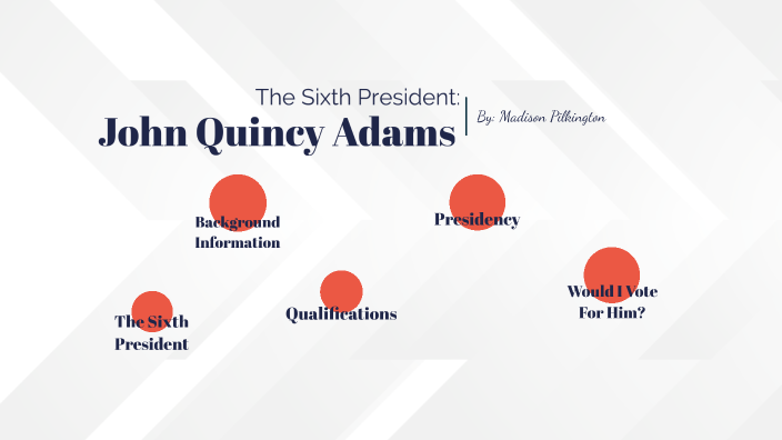 The Sixth President: John Quincy Adams by Madison Pilkington on Prezi