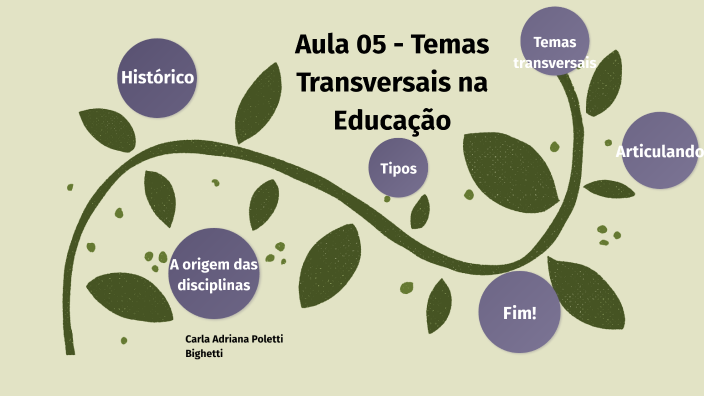 aula 5 - transversalidade- temas transversais na Educação by CARLA ...