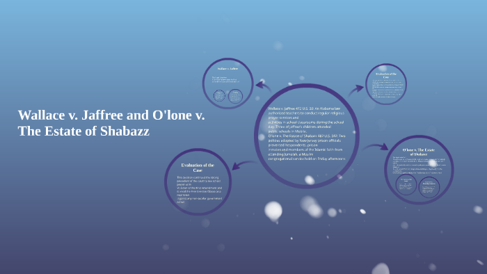 Wallace v. Jaffree and O'lone v. The Estate of Shabazz by Justin Ponton ...