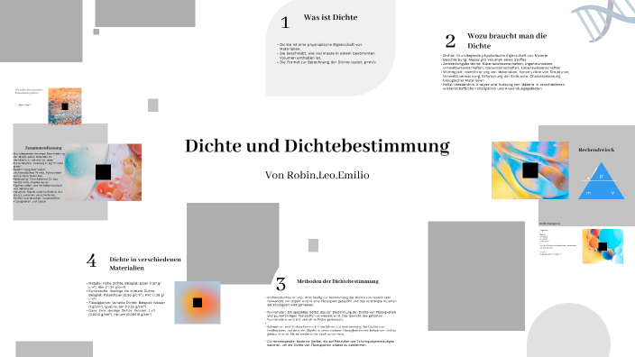 Dichte und Dichtebestimmung by Robin Schillman on Prezi