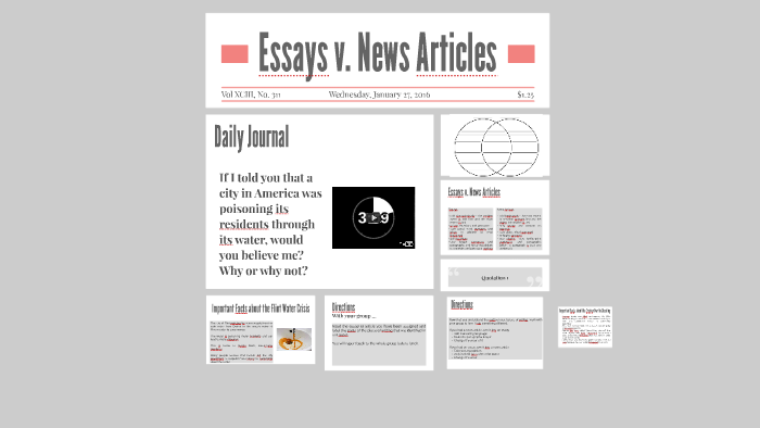 Essays v. News Articles by Jillian Harkins on Prezi