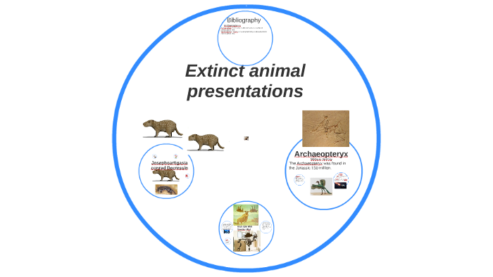 The presentation of extinct animals by Will Vander Wal on Prezi
