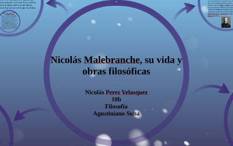 Nicolas malebranch, su vida y obras filosoficas by nicolas perez on Prezi