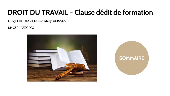 DROIT - DEDIT DE FORMATION by Louise-Mary Ulisala on Prezi