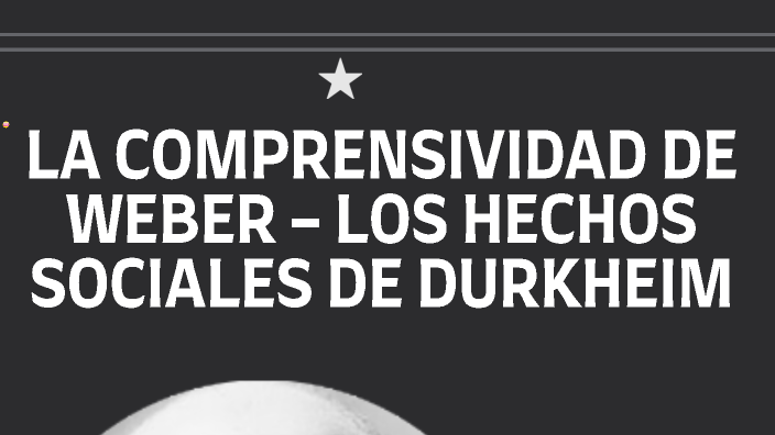 La comprensividad de Weber, Los Hechos sociales de Durkheim by Claudia ...