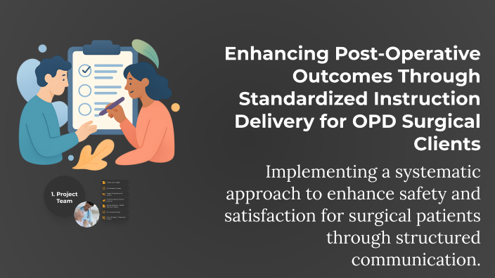Enhancing Post-Operative Outcomes Through Standardized Instruction ...