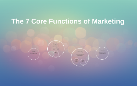 The 7 Core Functions of Marketing by Brenda Enriquez on Prezi