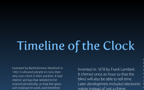 Timeline of the Clock by Ryan Grant on Prezi