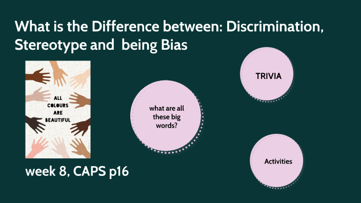 What is the Difference between: Discrimination, Stereotypes and Bais by ...