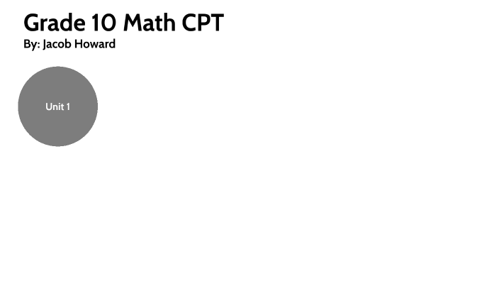 Grade 10 Math CPT by Jacob Howard on Prezi