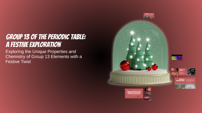 Group 13 of the Periodic Table: A Festive Exploration by Peyton Tweedy ...