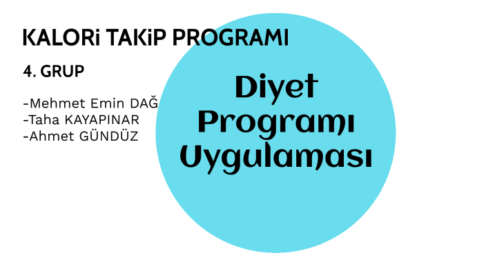 Kalori Takip Programı by Ahmet Gündüz on Prezi