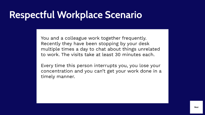 Respectful Workplace Scenario by Abigail Ann on Prezi