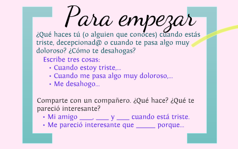 Las emociones y cómo superar los momentos tristes - el condicional by ...