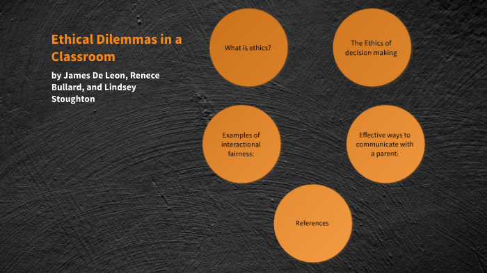 Ethical Dilemmas in a Classroom by James De Leon on Prezi