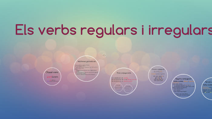 Els verbs regulars i irregulars by SUSANNA CONGOST DALMAU on Prezi