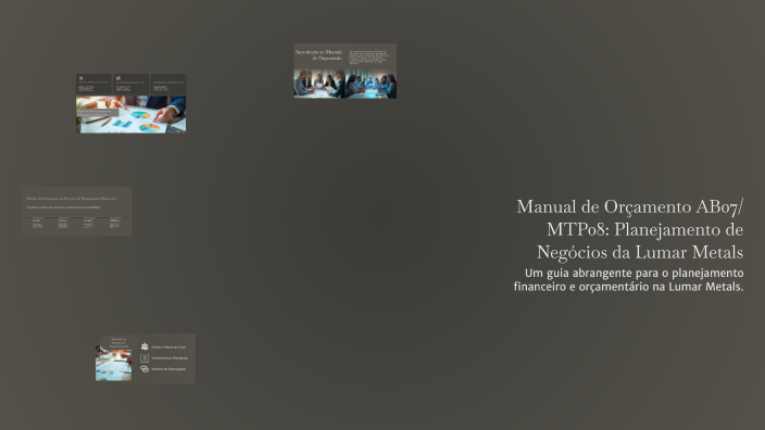 Manual de Orçamento AB07/MTP08: Planejamento de Negócios da Lumar ...