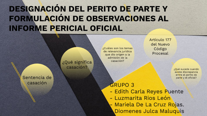 REVISIÓN Y DESIGNACIÓN DEL PERITO DE PARTE Y FORMULACIÓN DE ...