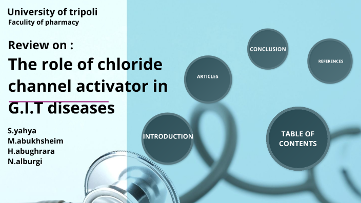 the role of chloride channel activator in G.I.T diseases by sajidah ...