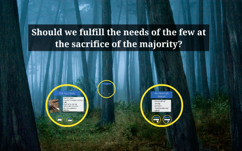 KI: Do the needs of the few outweigh the needs of the many? by Rachael ...
