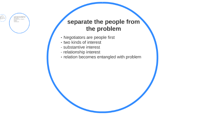 separate the people from the problem by Hidde Iburg on Prezi