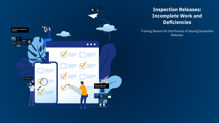 Inspection Releases: Incomplete Work and Deficiencies by Angie Smith ...